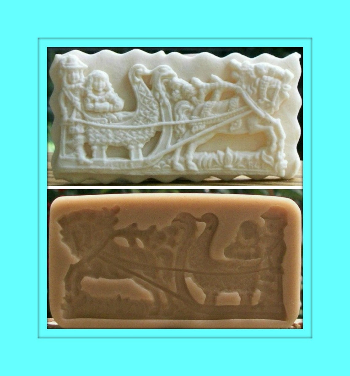 425 SMALL Winter Sleigh Ride Cookie Mold Springerle Mold - Etsy