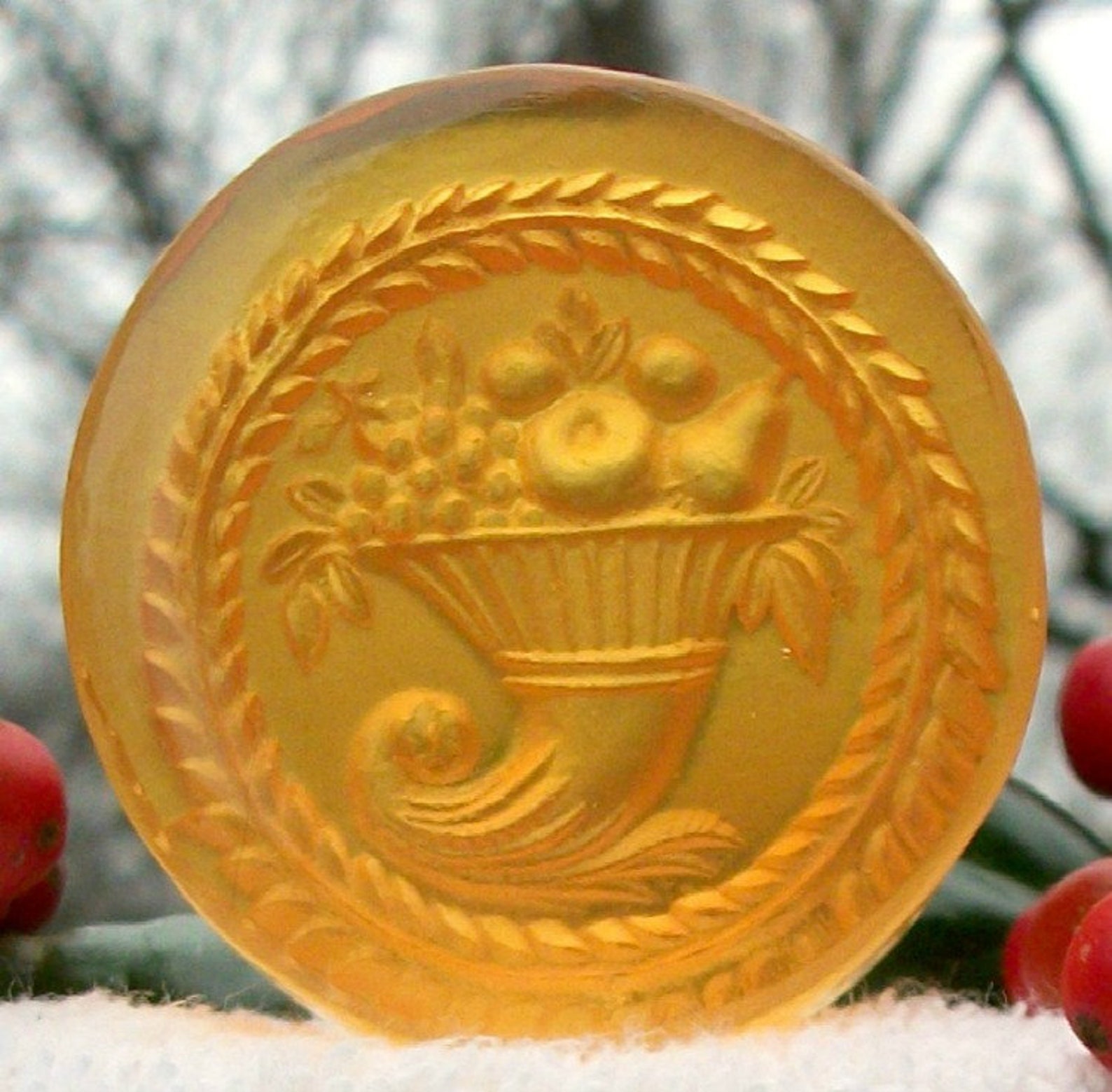 419 Clear Tinted SMALL Calw Cornucopia Mold - Springerle Mold ...