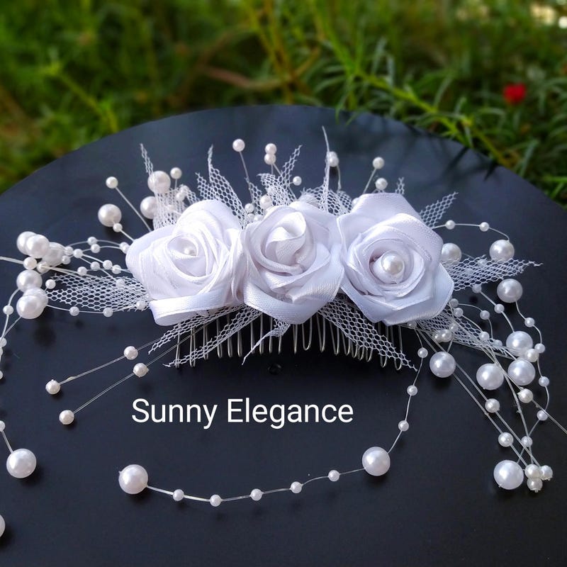 Rose Hair Comb - Etsy