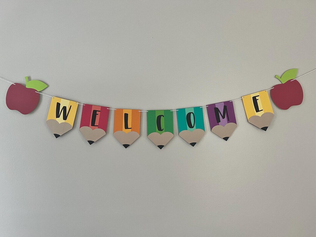 Welcome Pencil Banner-teacher Banner-classroom Decor - Etsy