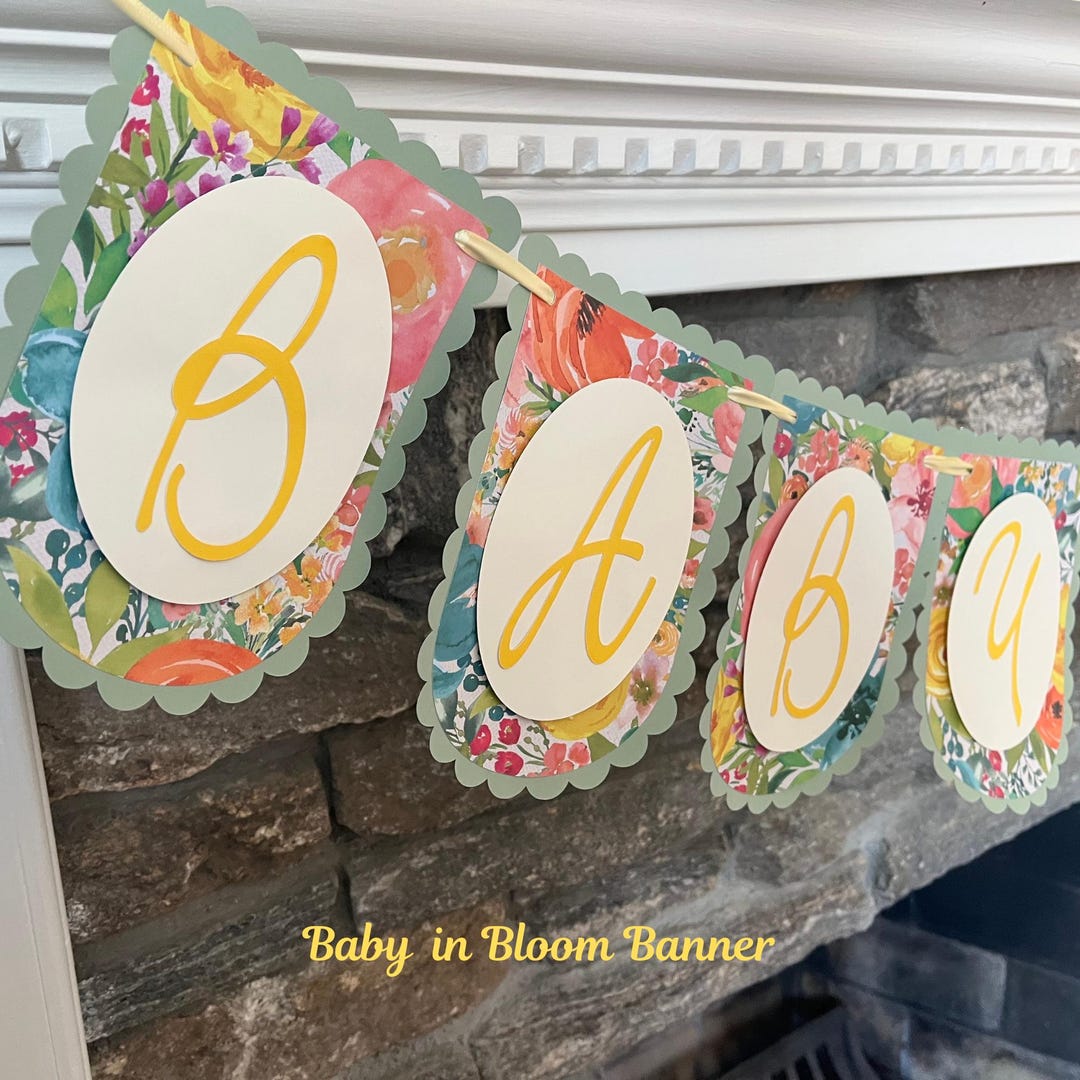 Baby in Bloom Banner - Baby Shower Banner -spring Baby Shower Decor - Etsy