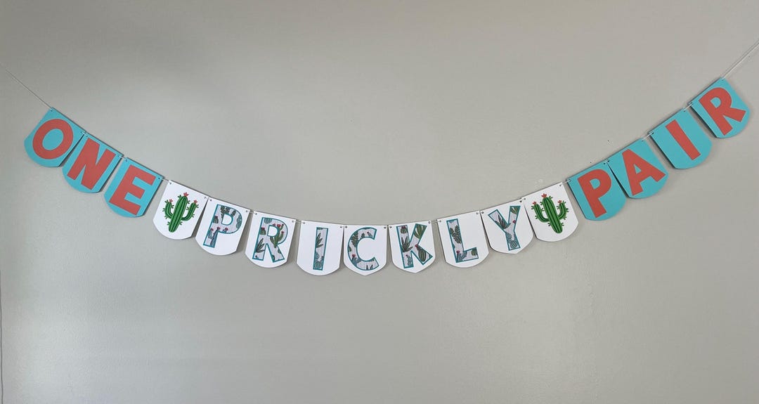 One Prickly Pear - Cactus Theme Banner - Cactus Theme Birthday - Etsy
