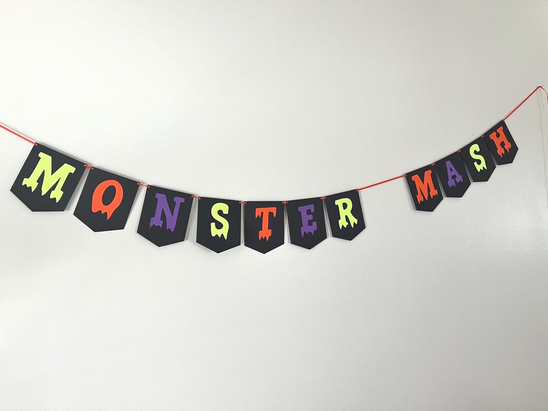 Halloween Banner - Monster Mash - Halloween Party Decorations ...