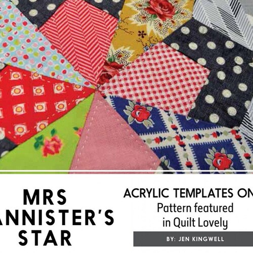 Mrs Bannister's Star Template Set by Jen Kingwell quilt - Etsy