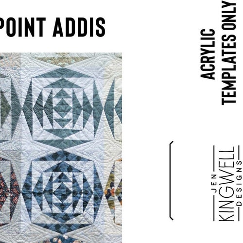 Point Addis Template Set by Jen Kingwell pattern in Quilt - Etsy