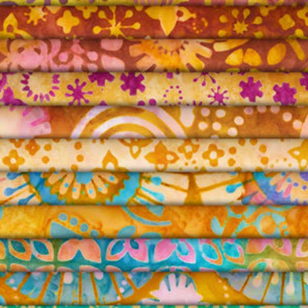 Rainbow Batik Fabric - Etsy