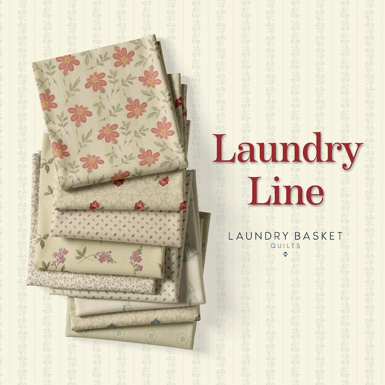 Laundry Line Fat Quarter Bundle by Edyta Sitar for Laundry Basket ...