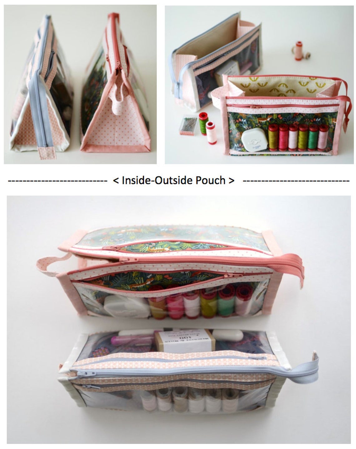 Inside Outside Pouch Pattern by Aneela Hoey paper Pattern | Etsy UK