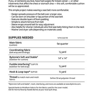 Bosom Buddy (seat Belt Cushion) Pattern From Byannie (paper Pattern) - Etsy