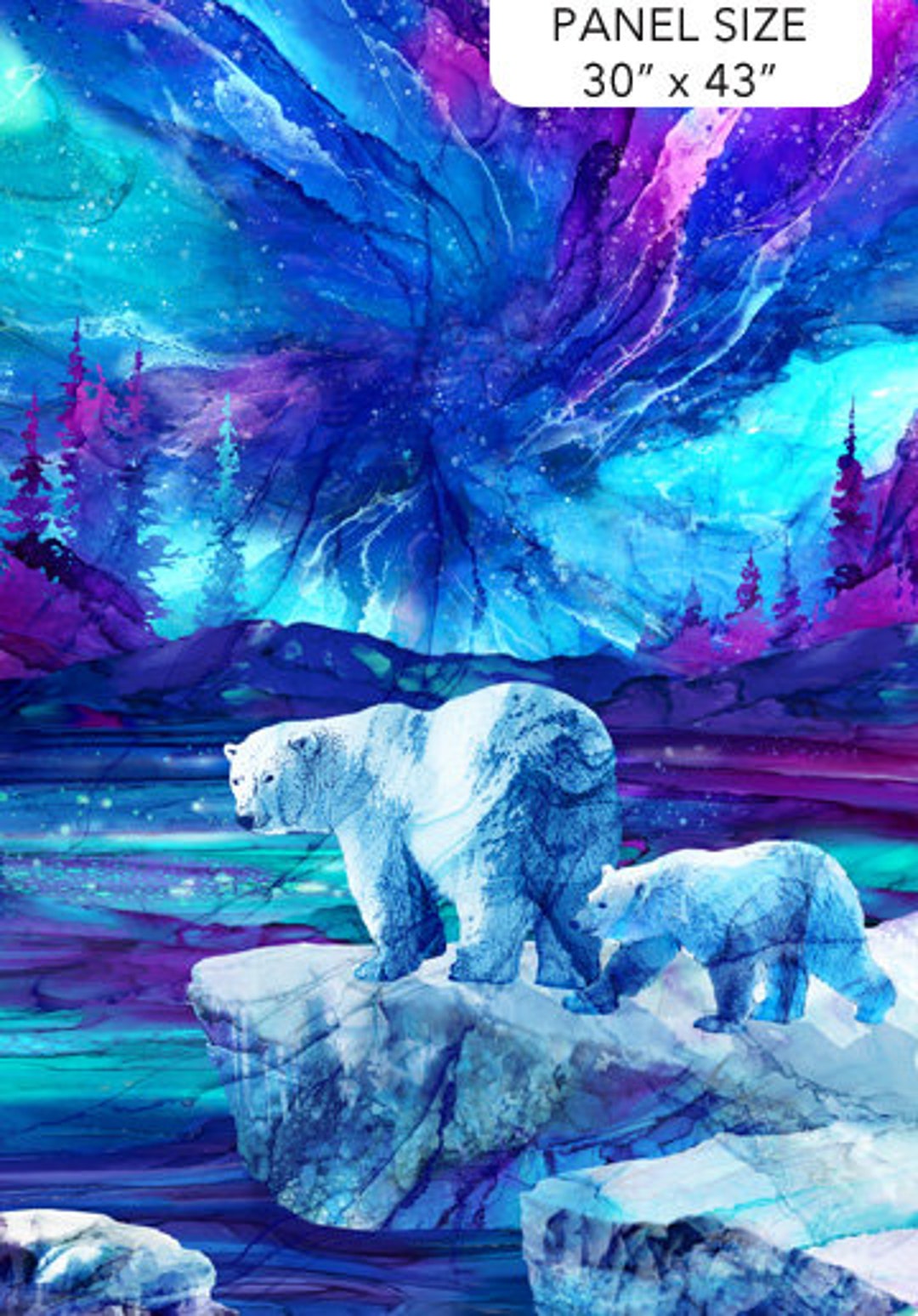 Illuminations Polar Bear Panel by Northcott Fabrics | DP27000-46 ...
