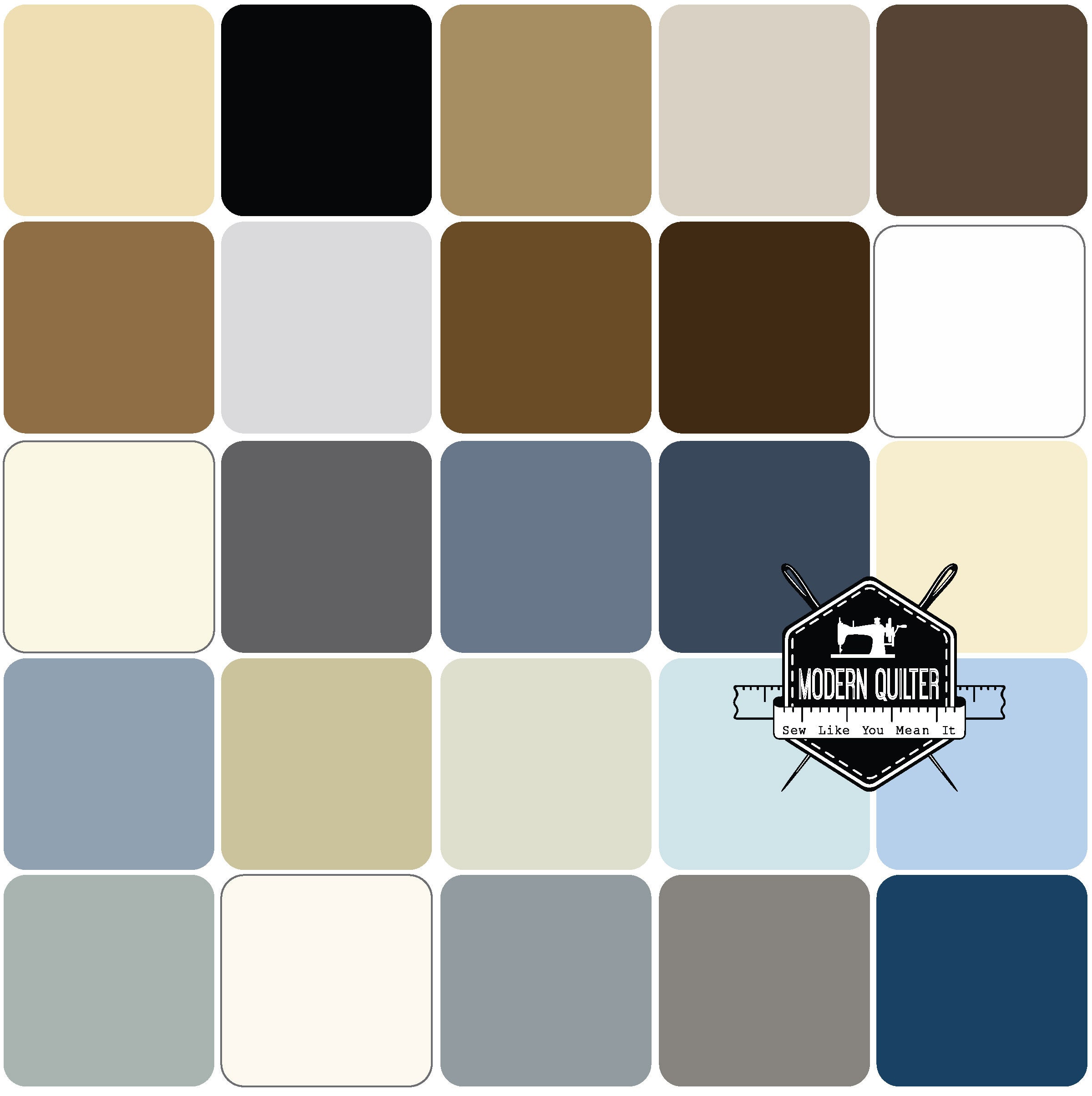 Century Solids in Neutral Gray/cream/blue Colorway Fat Quarter - Etsy