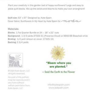 Bloom Quilt Pattern by Kate Spain | Paper Pattern - Etsy