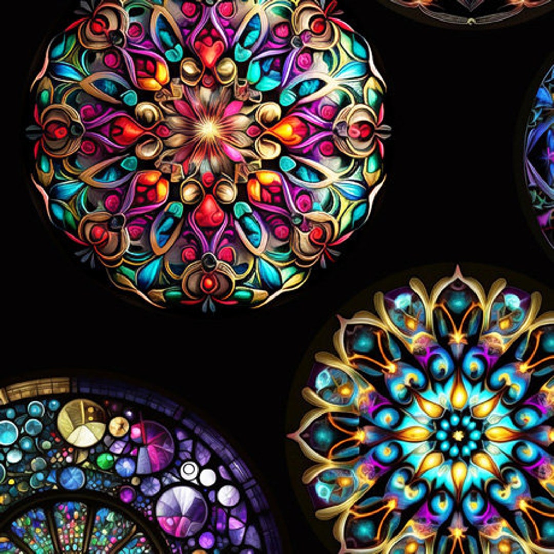 Preorder: Radiant Reflections Stained Glass Medallions 30396-J - Etsy