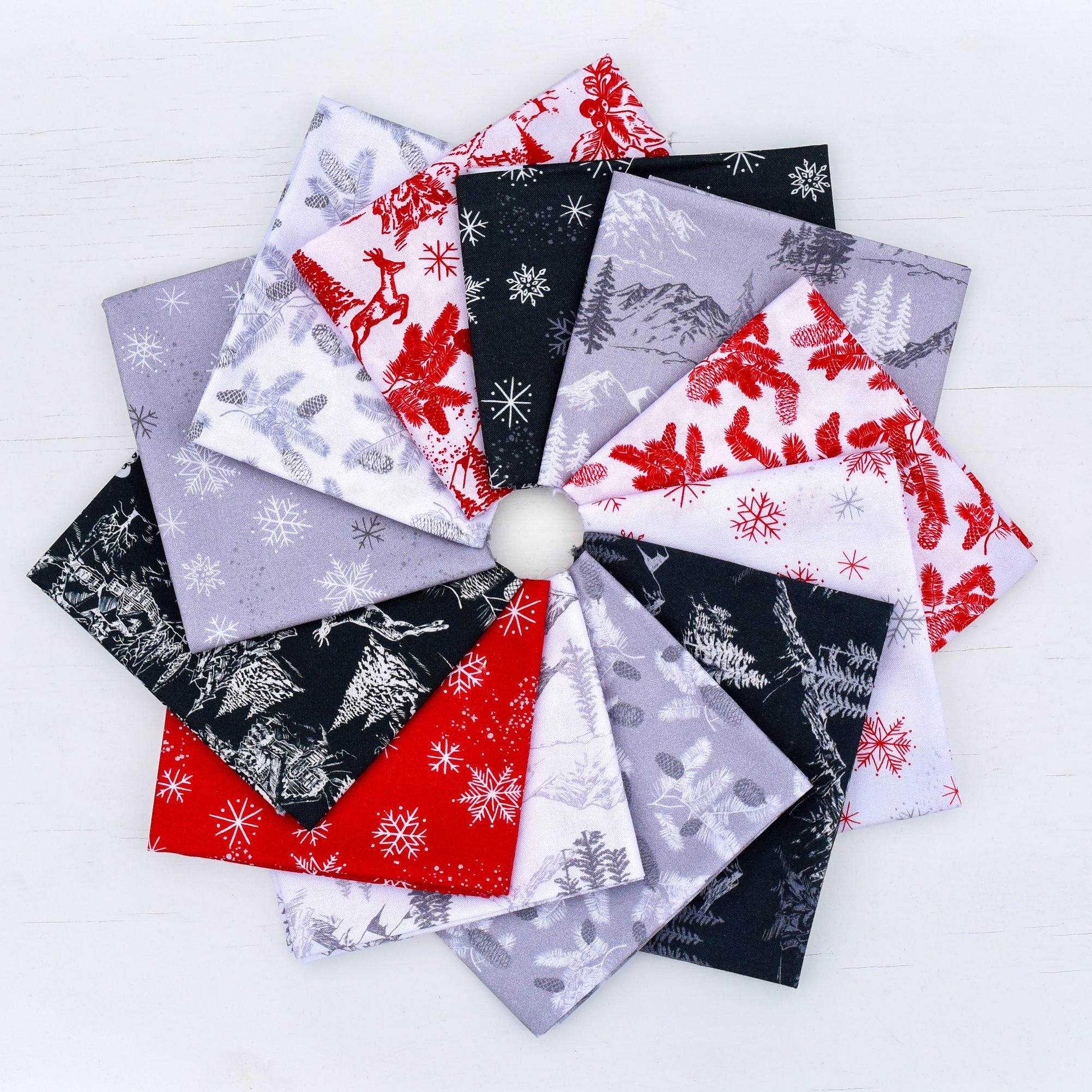 Aspen Precut Fat Quarter Bundle (mountains, Forest, Winter, Trees) by ...