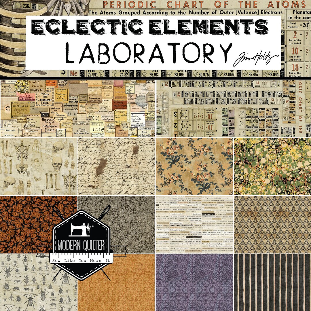 Laboratory Collection Half Yard Bundle by Tim Holtz for Free Spirit ...