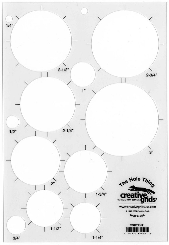 Creative Grids the Hole Thing Template Plastic Quilt Ruler - Etsy