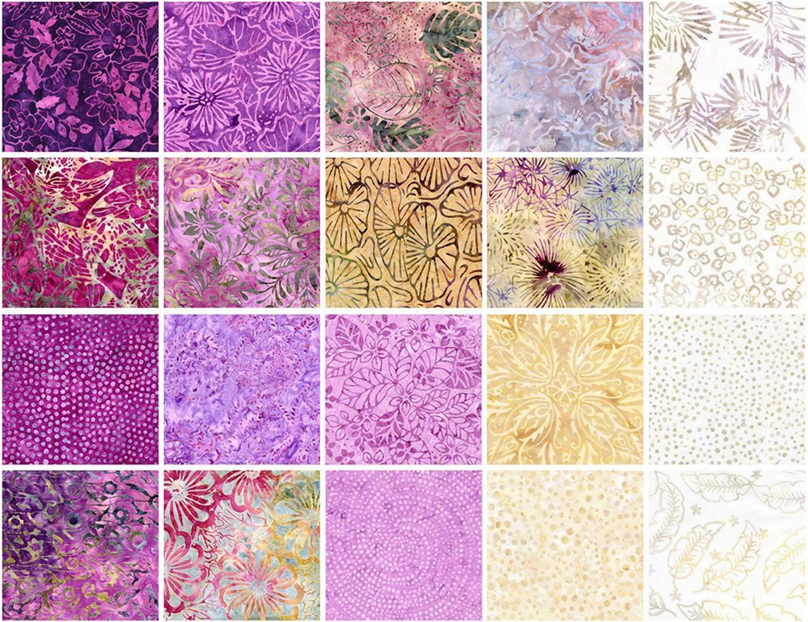 Tonga Treats Batiks Charm Pack in Pansy 42-5" Squares Aug 2023 - Etsy