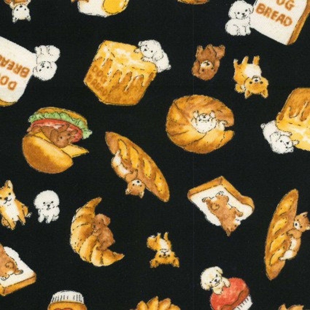 Animal Bread 36010-2D by Kokka Canvas (bag Fabric, Animals, Dogs ...