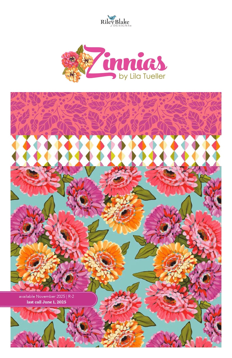 Zinnias 10 Inch Stacker (layer Cake) by Lila Tueller for Riley Blake - Etsy