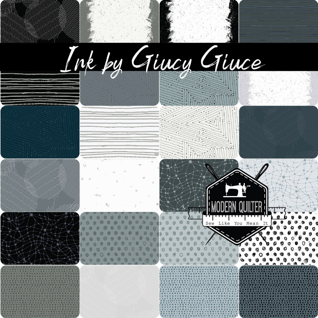 Ink by Giucy Giuce for Andover Fabrics | Fat Quarter Bundle | 24 Prints ...