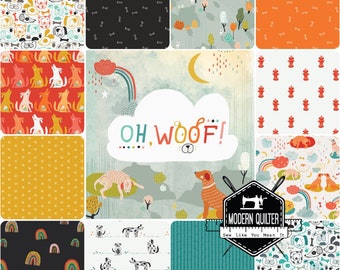 Oh Woof by Art Gallery Fabrics Fat Quarter Bundle 12 Pieces - Etsy