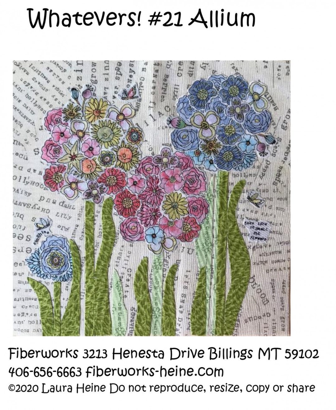 Whatevers! #21 Allium Collage Pattern by Laura Heine # FWLHWHAT21 ...