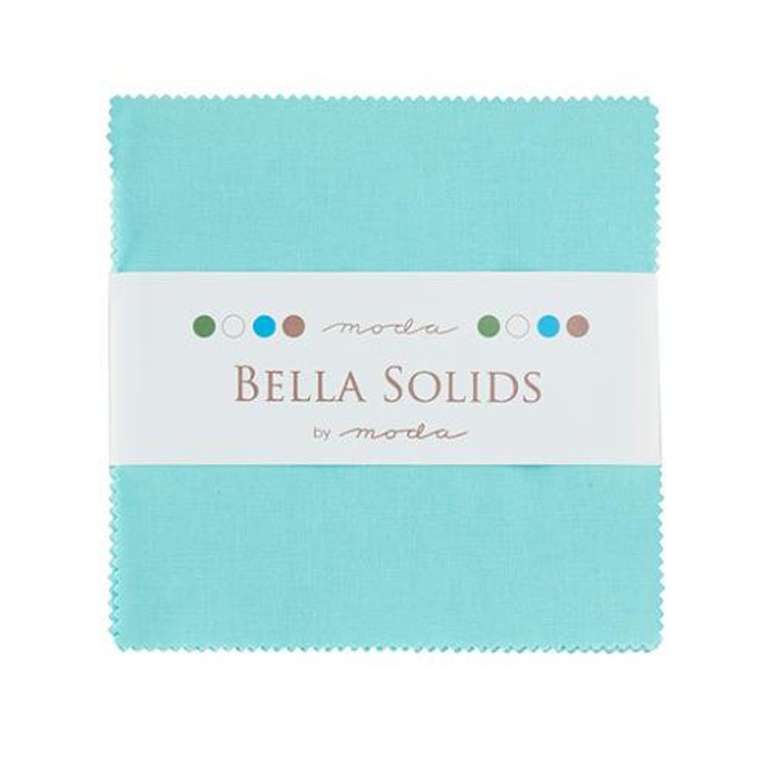 Bella Solids Charm Pack - Egg Blue (9900PP-85) by Moda - Etsy