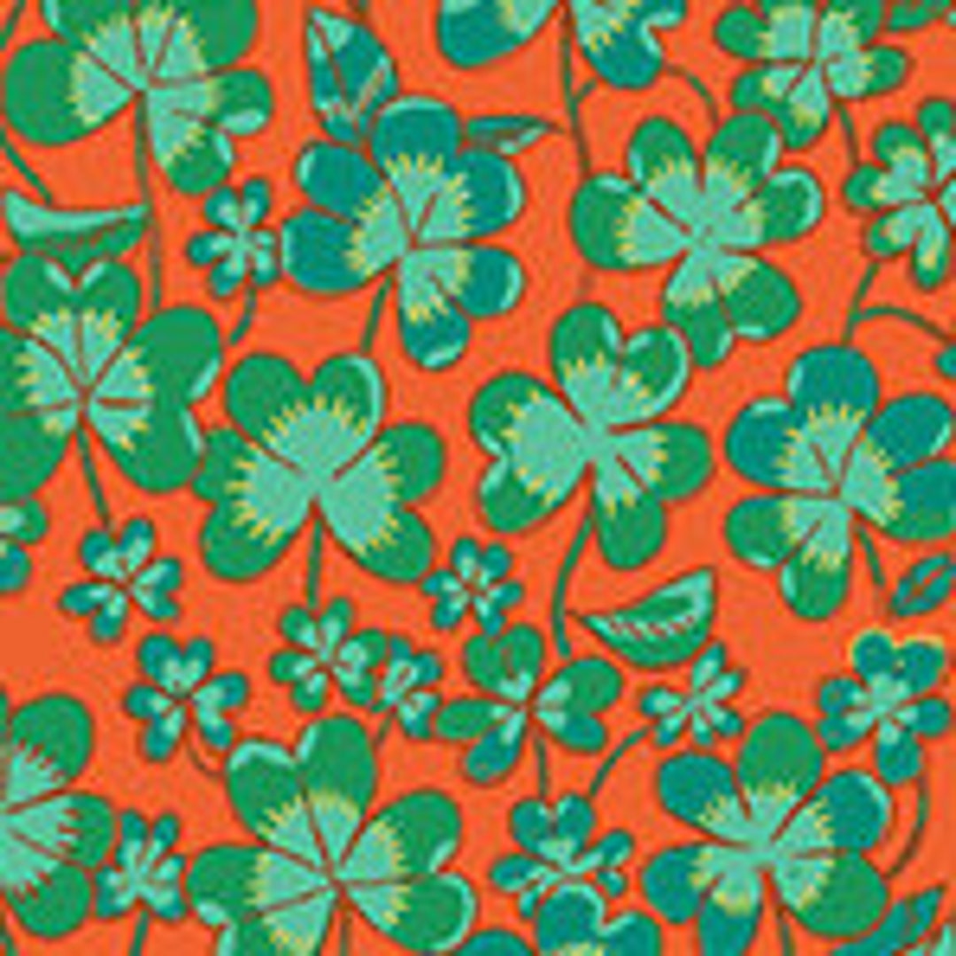 Forestburgh Clover in Rust by Heather Ross for Windham 53847-8 | Priced ...