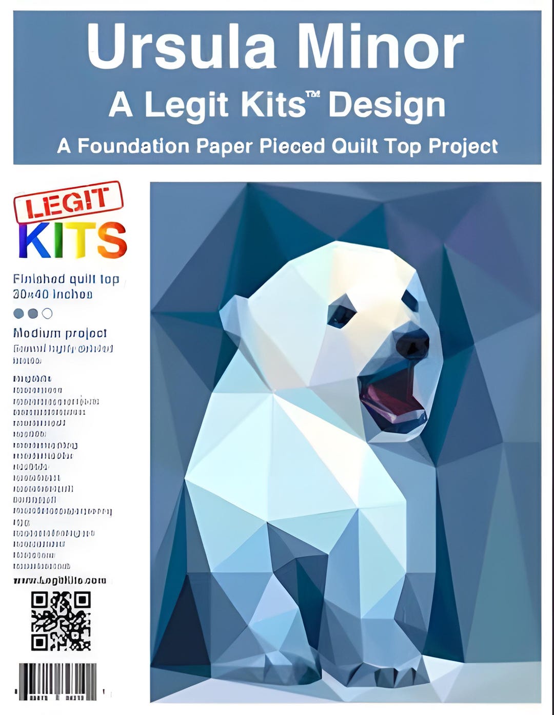 Legit Kits Ursula Minor Foundation Paper Pieced Quilt Top Project ...