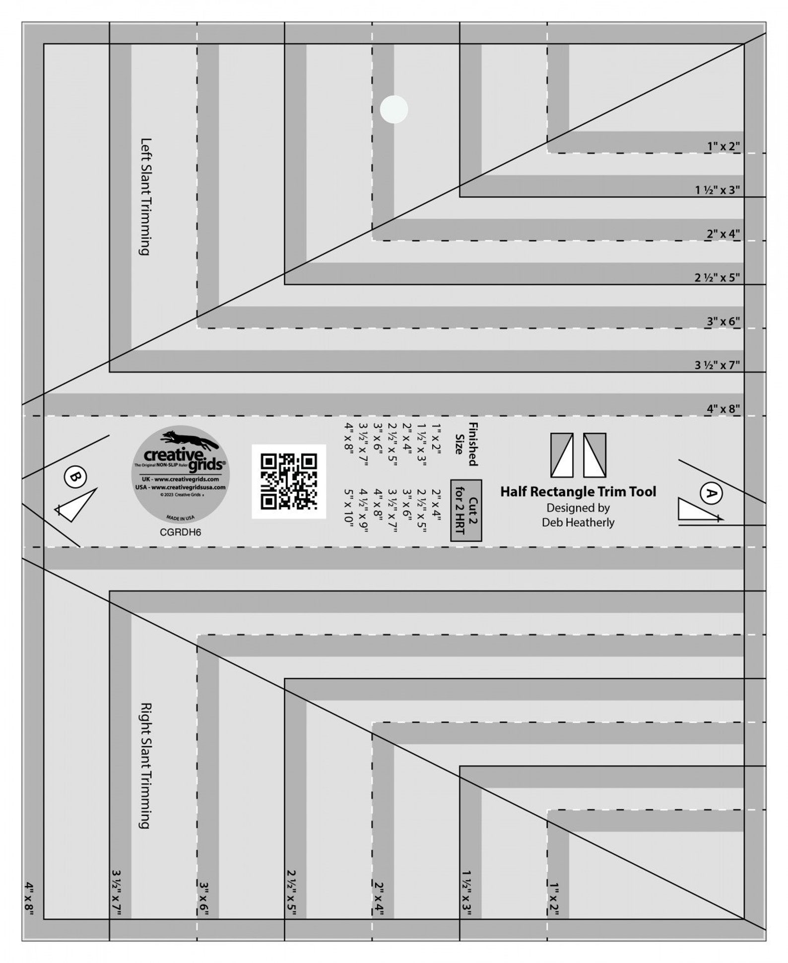 Creative Grids Half Rectangle Trim Tool #CGRDH6 - Etsy