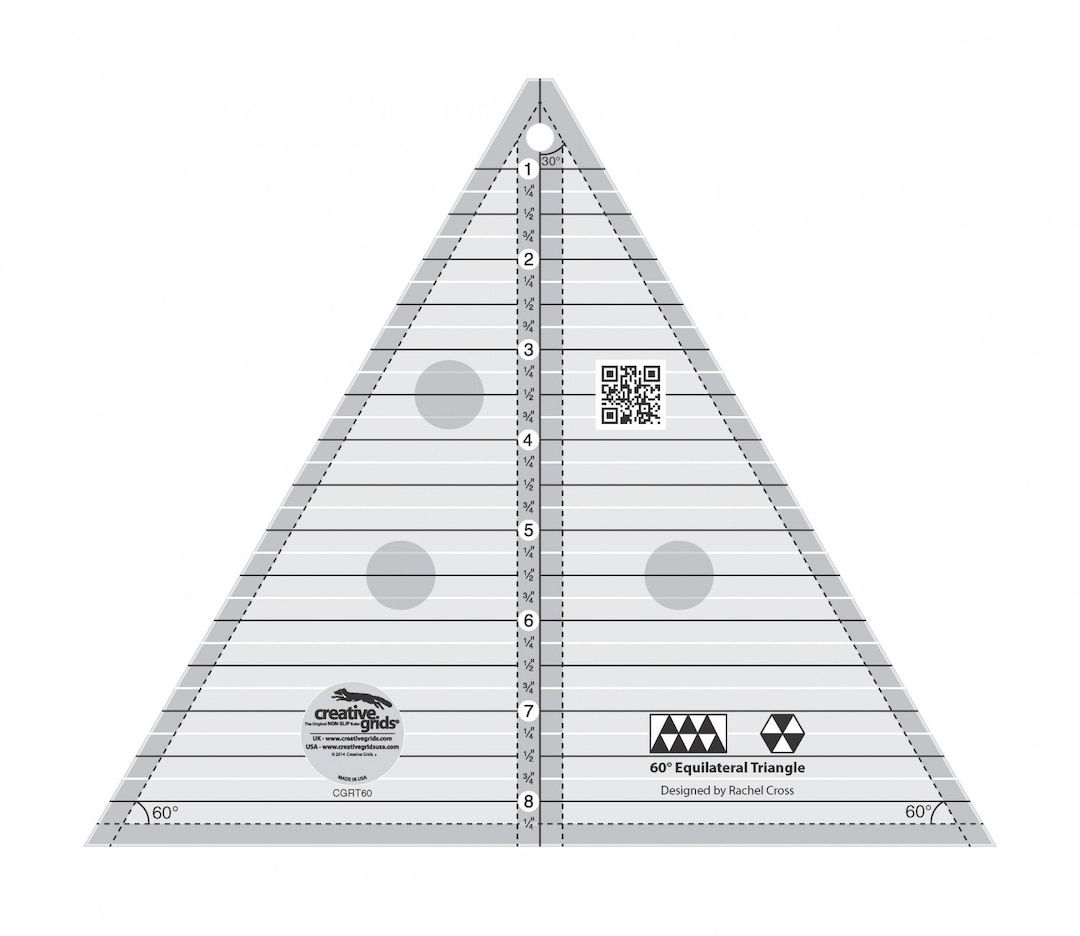 60 Degree Triangle Creative Grid Ruler CGRT60 - 8" Finished Size - Etsy
