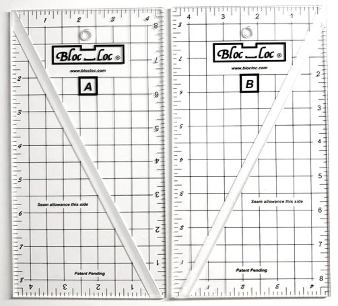 Bloc Loc Half Rectangle Triangle (HRT) Large Ruler Set | 2:1 Ratio | 4. ...
