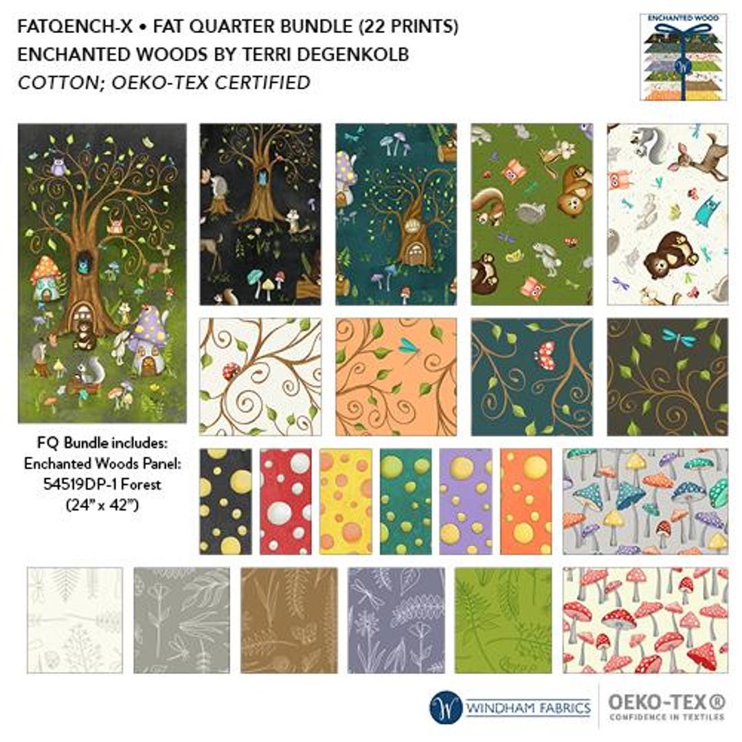 Preorder: Enchanted Woods by Windham Fabrics | Precut Fat Quarter Bundle Including Panel ...