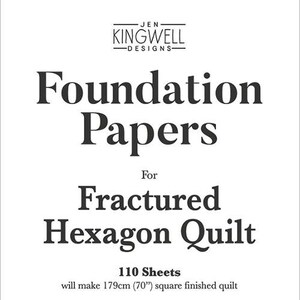 Fractured Hexagon Quilt Foundation Papers by Jen Kingwell - Etsy