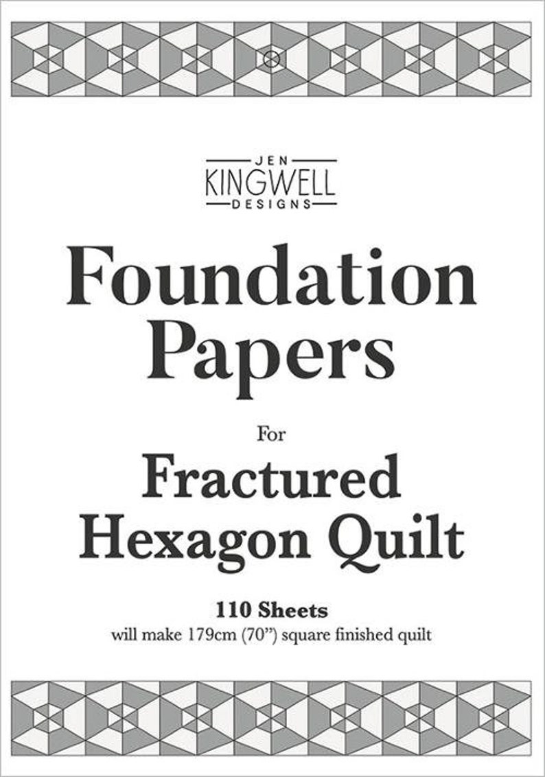 Fractured Hexagon Quilt Foundation Papers by Jen Kingwell - Etsy
