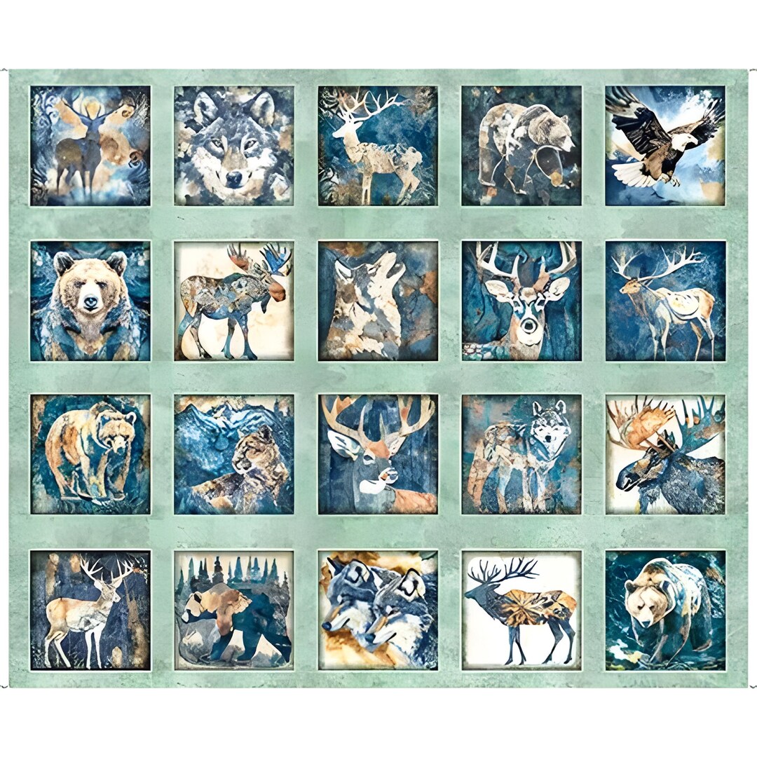 Mountain Splendor Animal Pictures Panel 31581-H by Dan Morris for QT ...