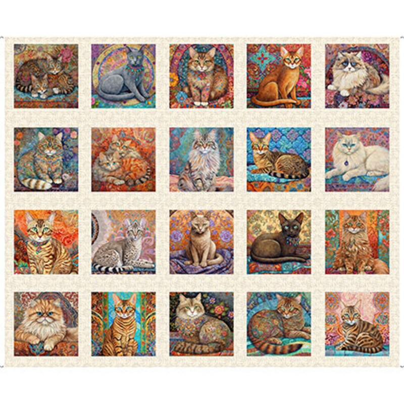 Cat Quilt Panel - Etsy