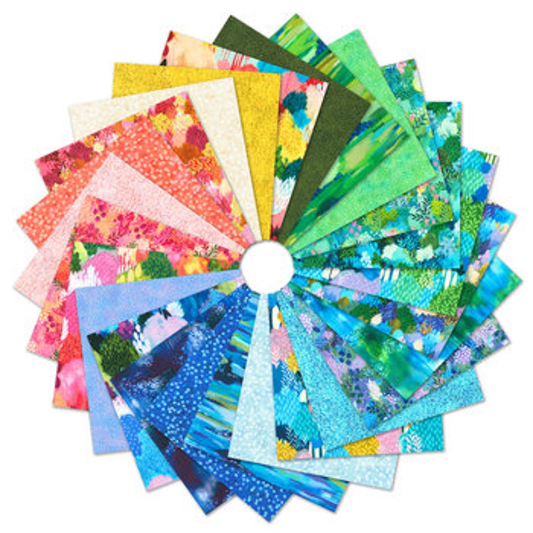 Painterly Trees Fat Quarter Bundle by Clair Bremnar for Robert Kaufman ...