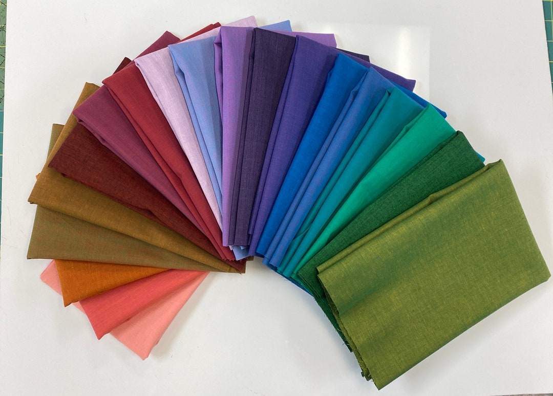 Kaffe Fassett Shot Cottons Half Yard Bundle 19 Prints - Etsy
