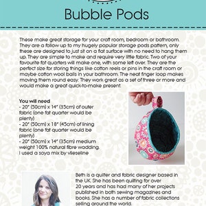 Bubble Pods by Love From Beth Patterns (paper Pattern) - Etsy