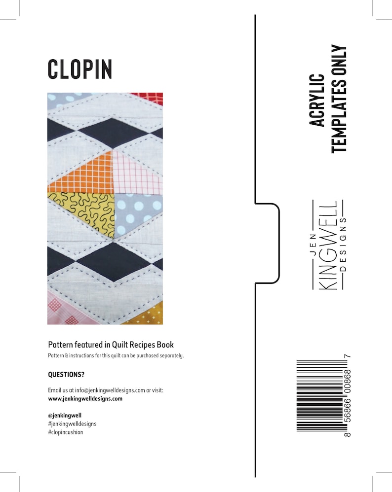 Clopin Template Set by Jen Kingwell pattern in Quilt - Etsy