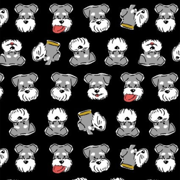 Schnauzer Fabric - Etsy