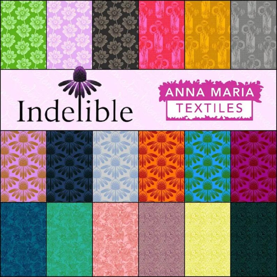 Preorder: Indelible Fat Quarter Bundle by Anna Maria Parry (horner) for Northcott Fabrics | 18 ...