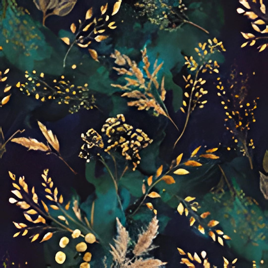 Midnight Flora X5697-703-deep Teal Yardage by Hoffman Fabrics - Etsy
