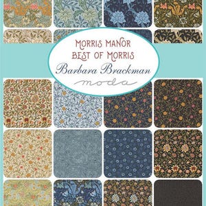 Morris Manor Layer Cake by Barbara Brackman for Moda | 42 Assorted 10 ...