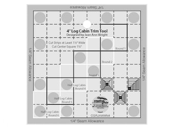 Creative Grids 4 in Log Cabin Trim Tool Quilt Ruler - Etsy