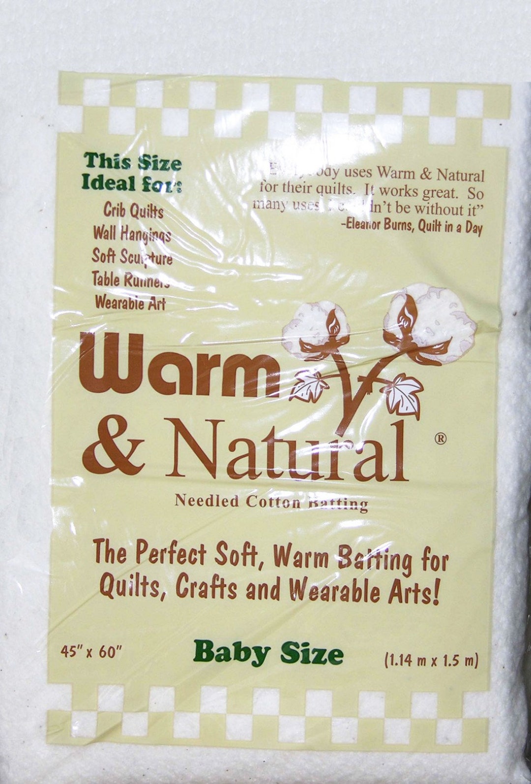 Warm & Natural Batting W2322FWN Baby Size 45 X - Etsy