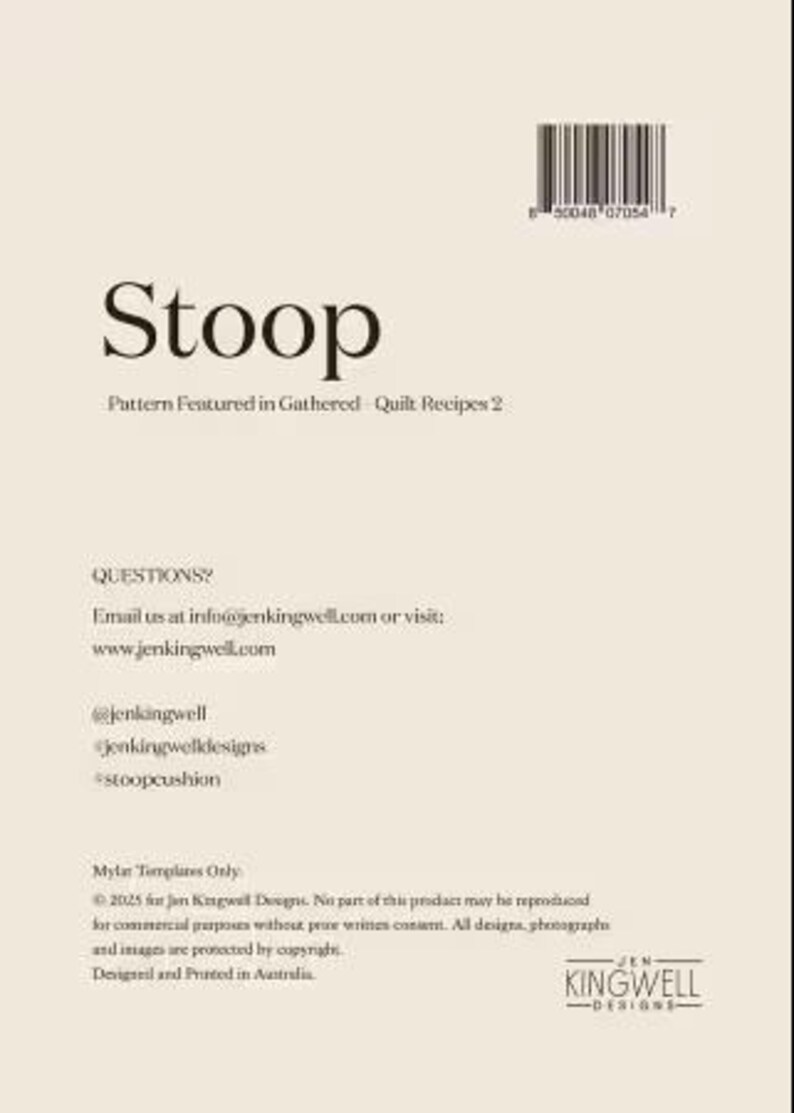 Stoop Mylar Template Set | Pattern Featured in Gathered - Quilt Recipes ...
