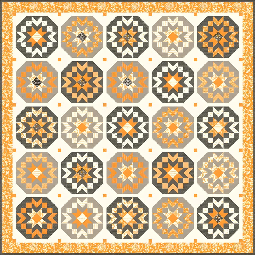 Pumpkins & Blossoms Kit Featuring the Harvest Moon Pattern by Fig Tree ...