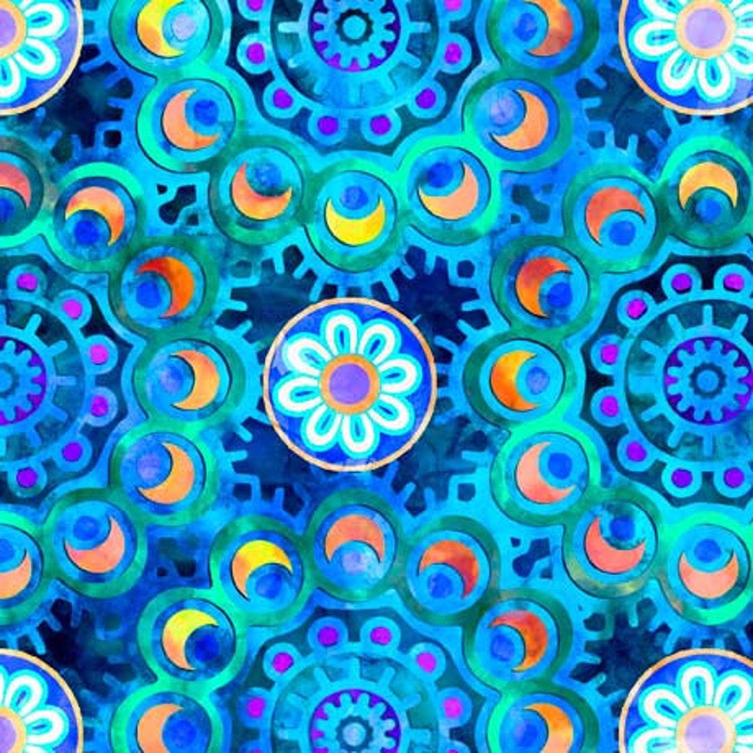 Bohemian Dreams Circle Medallion 29017 B Sold by the Half Yard - Etsy